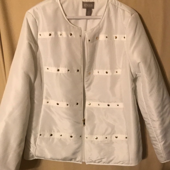 Chico's | Jackets & Coats | Chicos Womens Design White Jacket Nwt ...